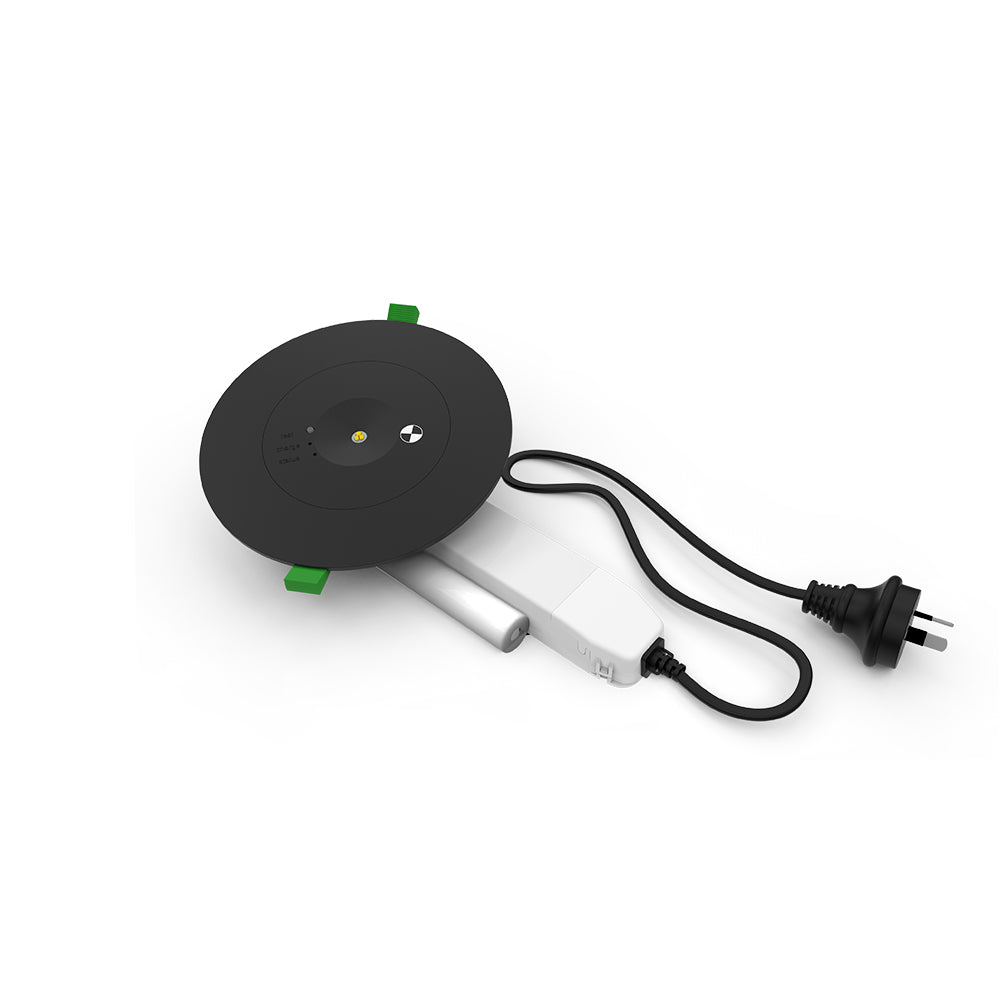 Ektor Ledfire Pro Recessed Emergency Fitting D63 Black — Scott Electrical