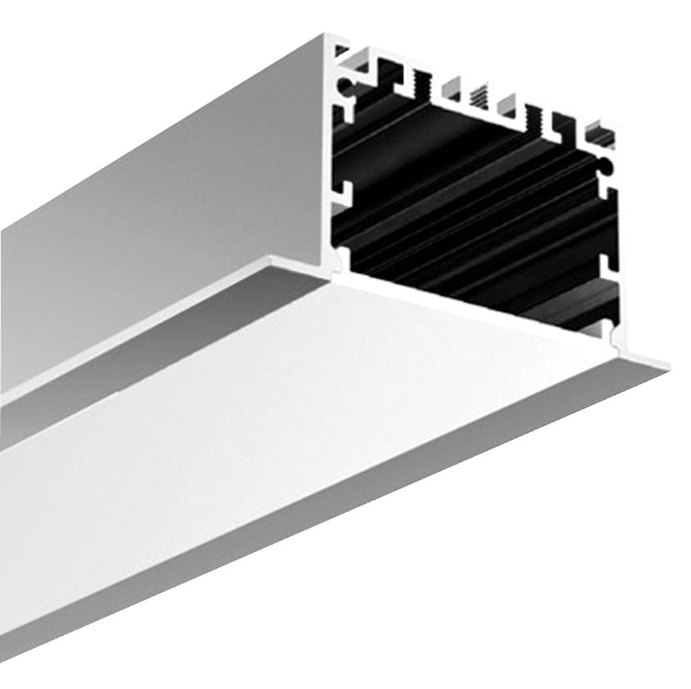 PROLUX LIGHT CHANNEL 2.5M RECESS C/W DIFFUSER BLACK 2500X65X35 — Scott ...