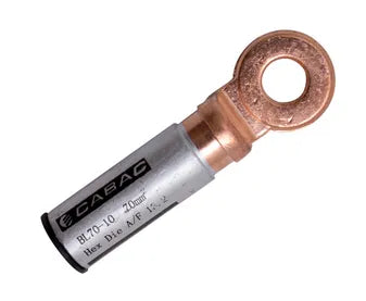 Cabac Bi-metal crimp lug 70mm M10 — Scott Electrical