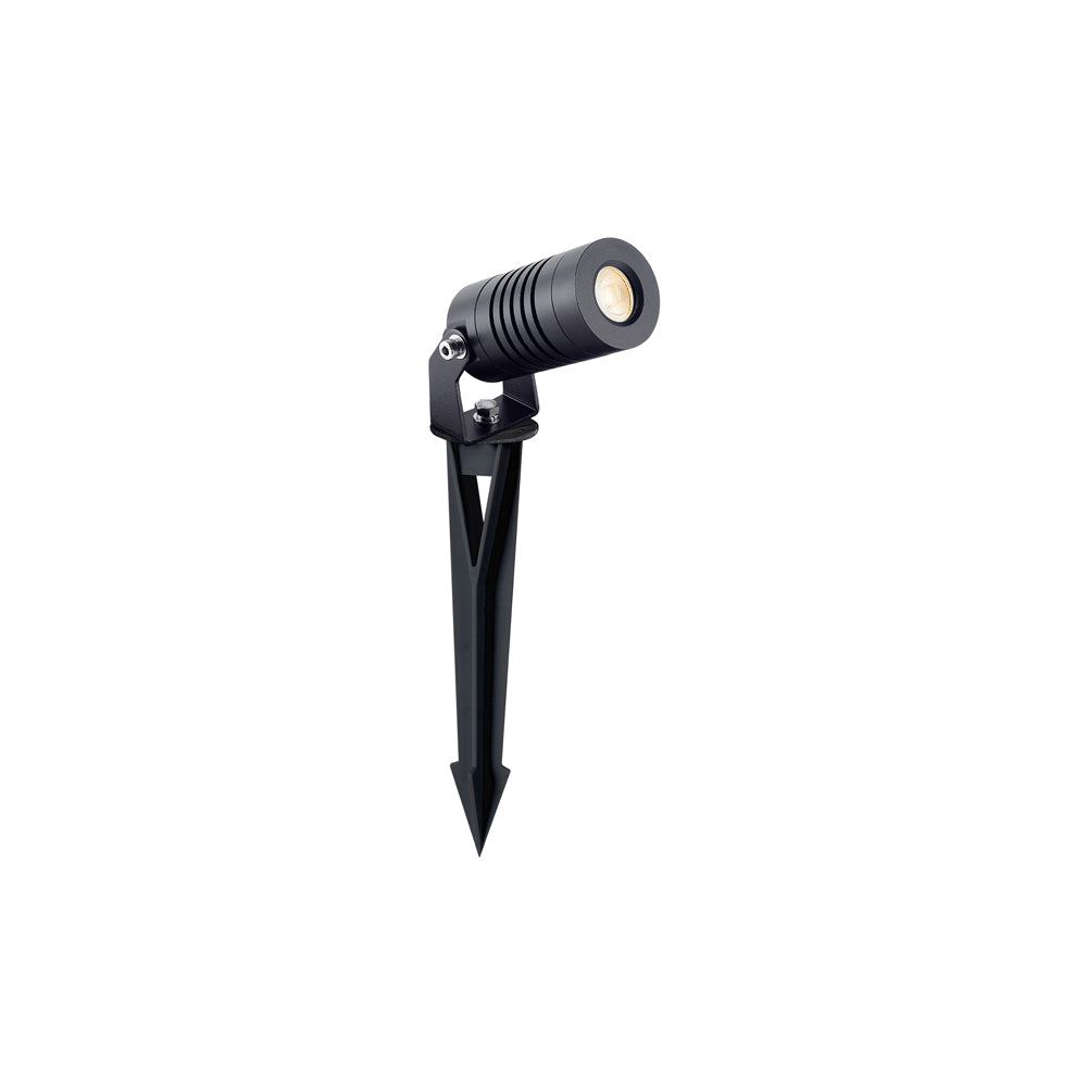 EUROTECH BULLET SMALL SPIKE SPOTLIGHT BLACK 3500K 24V DC LED 3W IP65 ...