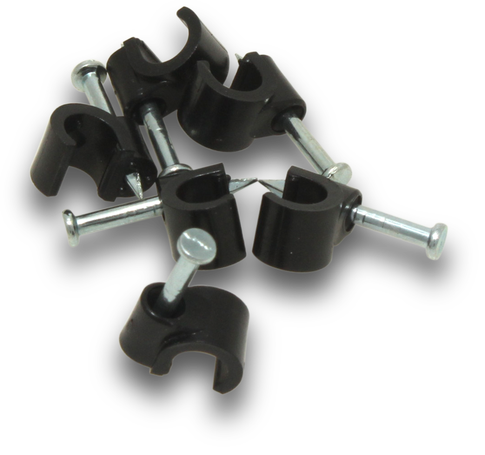 Elecsupp Clips pvc round 5-7mm Black — Scott Electrical