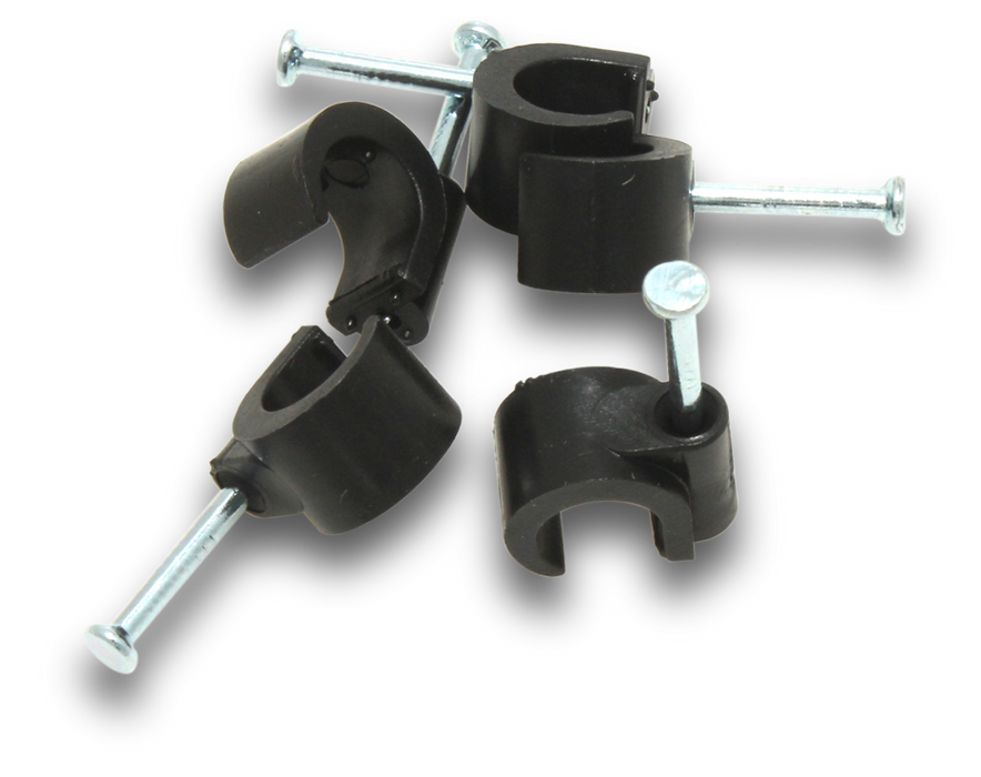 Elecsupp Clips pvc round 8-10mm Black — Scott Electrical