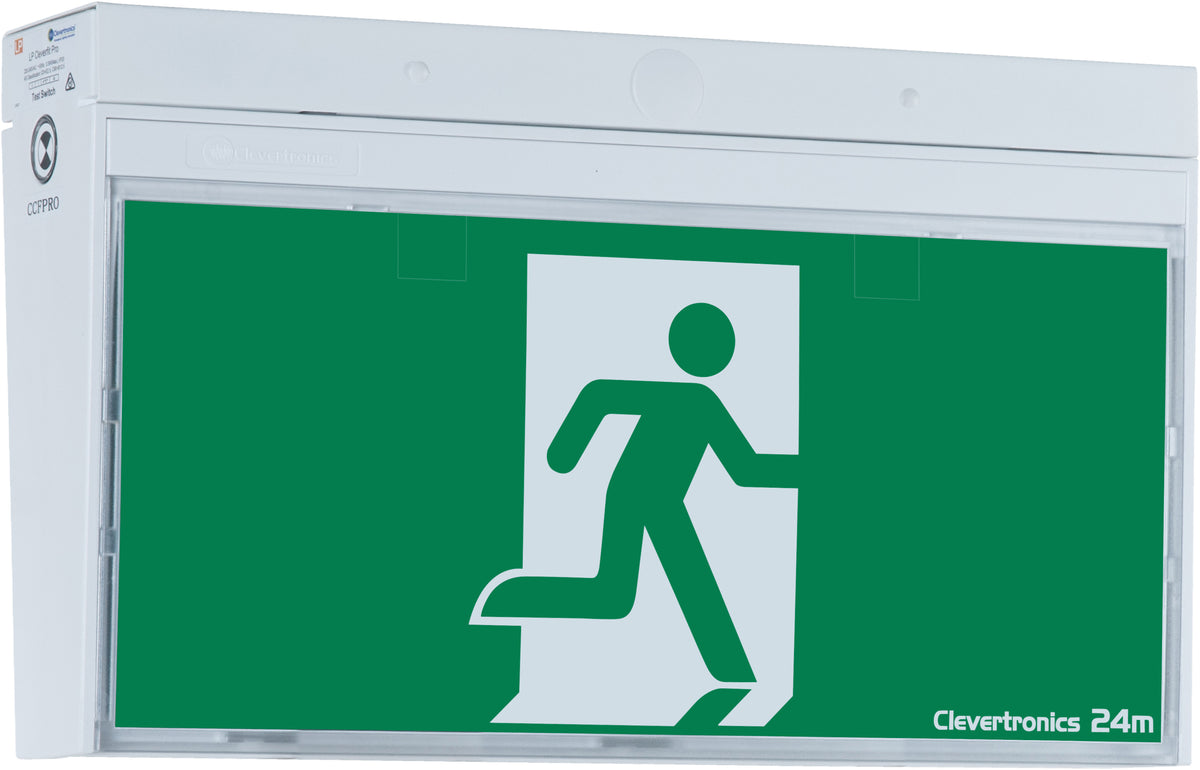Clevertronics LP Cleverfit Pro LED exit, single or dble sided, wall or ...