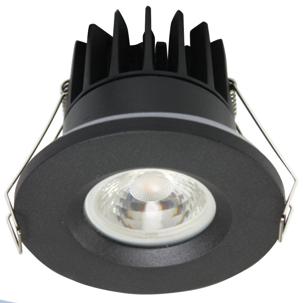 PROLUX LIGHT DOWNLIGHT 10W RECESS FIRE RATED BLACK 3K 90X71 — Scott ...