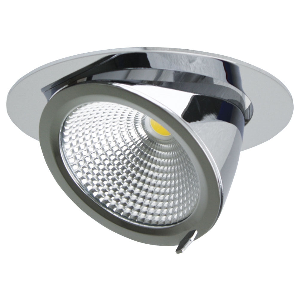 PROLUX LIGHT RECESS 25W TILT CUT OUT 160 CHROME 4K 175X120 DOWNLIGHT ...