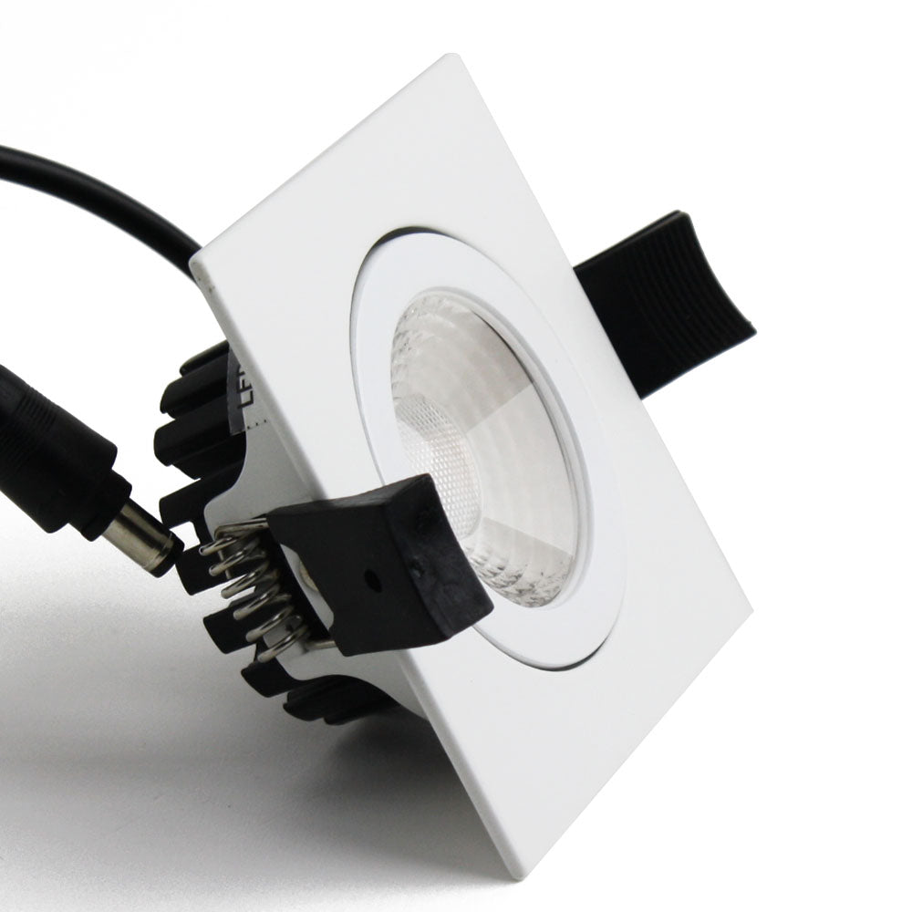 PROLUX LIGHT DOWNLIGHT 8W TILT RECESS CUTOUT 70 BLACK 3K 80X80X70X ...