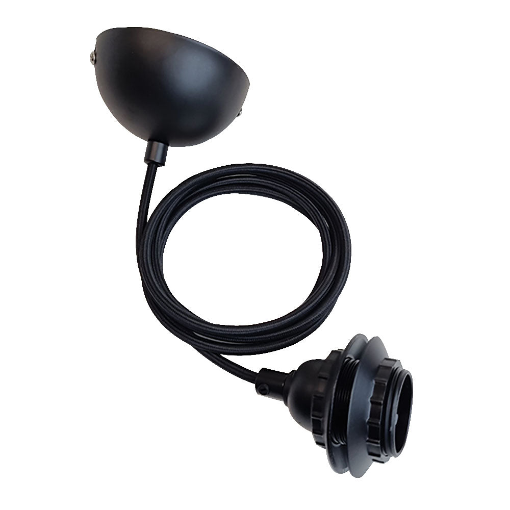 PROLUX LIGHT PENDANT E27 DROPPER & HOOK BLACK 1.5 DROP 3K — Scott ...