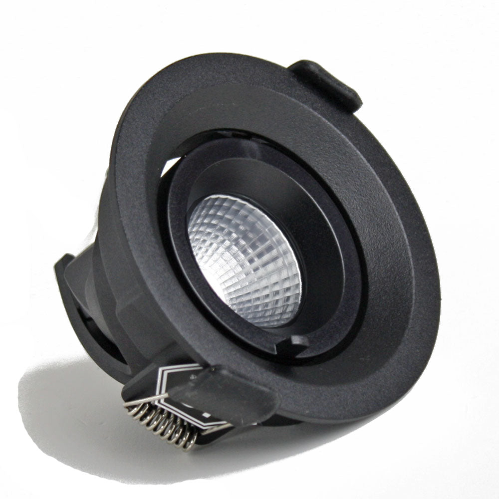 PROLUX LIGHT DOWNLIGHT 8W TILT RECESS CUT OUT 75 BLACK 3K 85X70 — Scott ...
