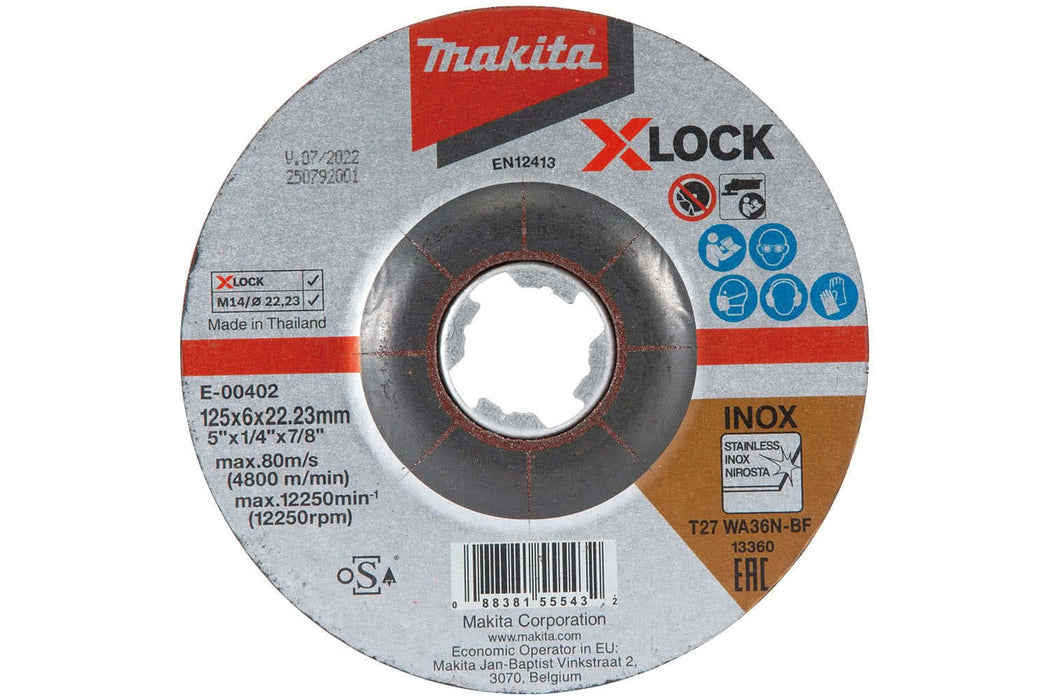 Makita Grind Disc XLOCK 125X6 INOX — Scott Electrical