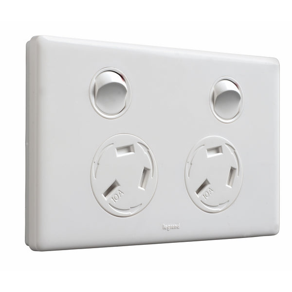 Excel Life Legrand Double outlet ED 10A WE xsafe — Scott Electrical