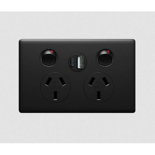 Legrand DGPO 10A WITH INTEGRATED USB 2.4A TYPE A+C MATT BLACK — Scott ...