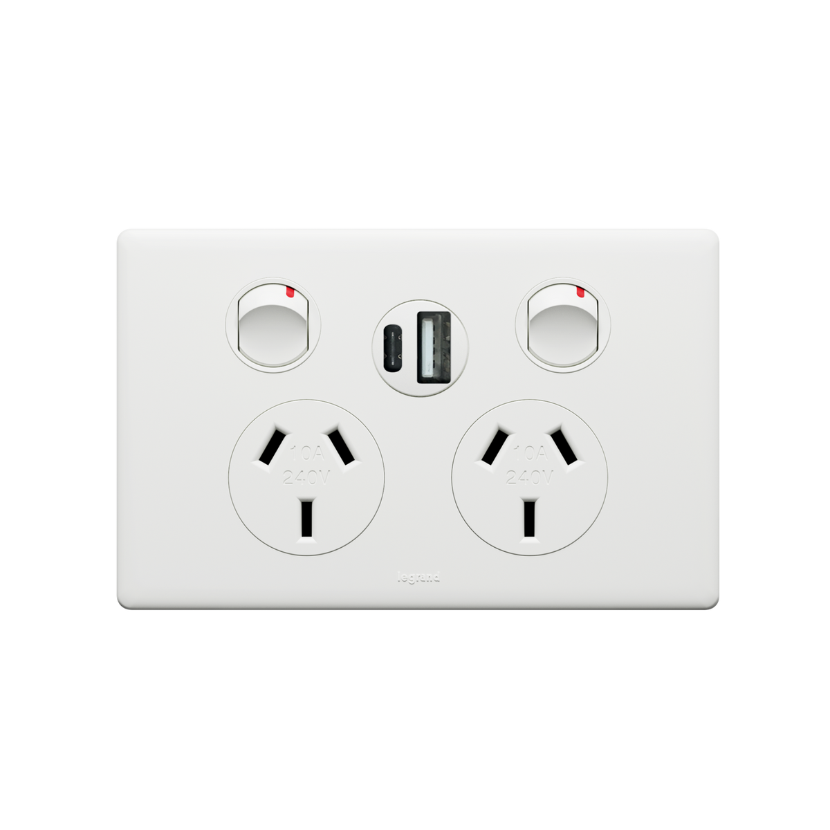Legrand DGPO 10A WITH INTEGRATED USB 2.4A TYPE A+C MATT WHITE — Scott ...