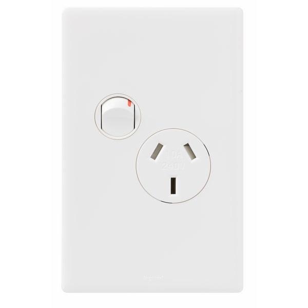 Excel Life Legrand Single outlet ED 10A V WE — Scott Electrical