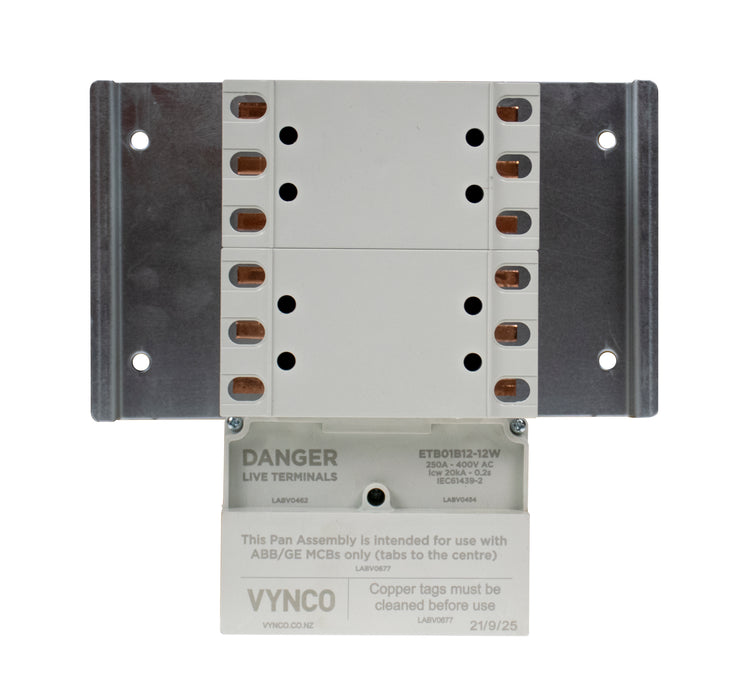 Vynco Pan Assemblies 250A 12 Way 4TP With Base — Scott Electrical