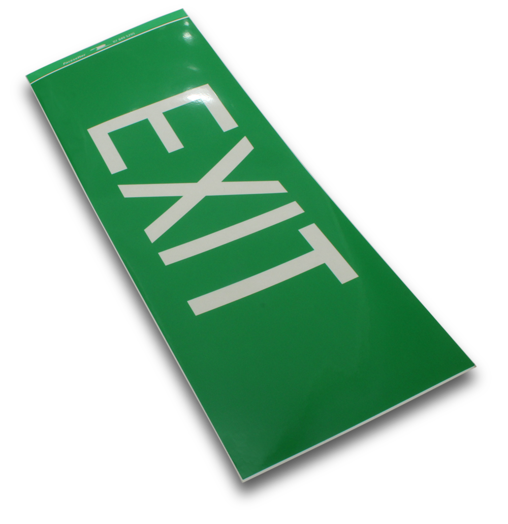 Stanilite EXIT100 EXIT STICKER 100MM — Scott Electrical