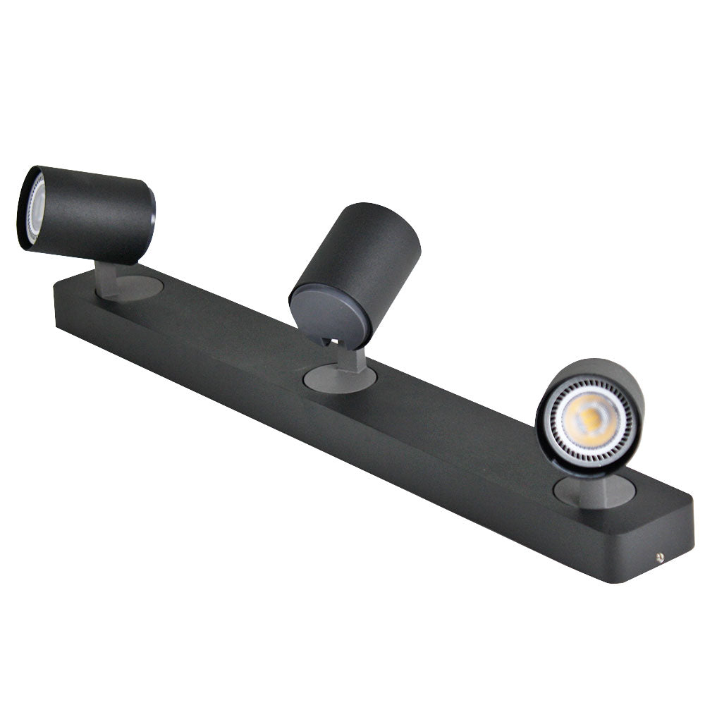 PROLUX LIGHT GU10 SPOT 240V GU10 3 LAMP BAR DIM BLACK 540 X 70 — Scott ...