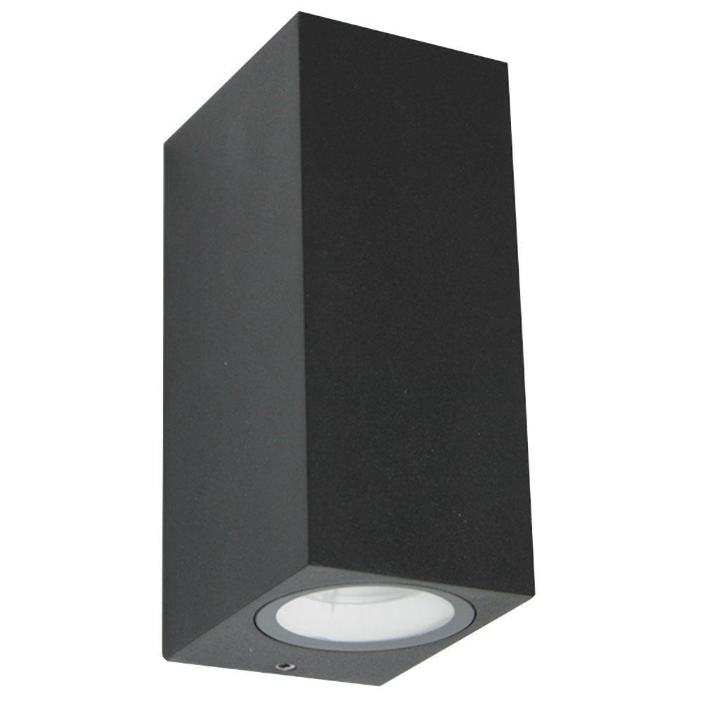 PROLUX LIGHT OUTDOOR WALL 2X7W UP/DN ALU BLACK IP54 3K 142X62X82 ...