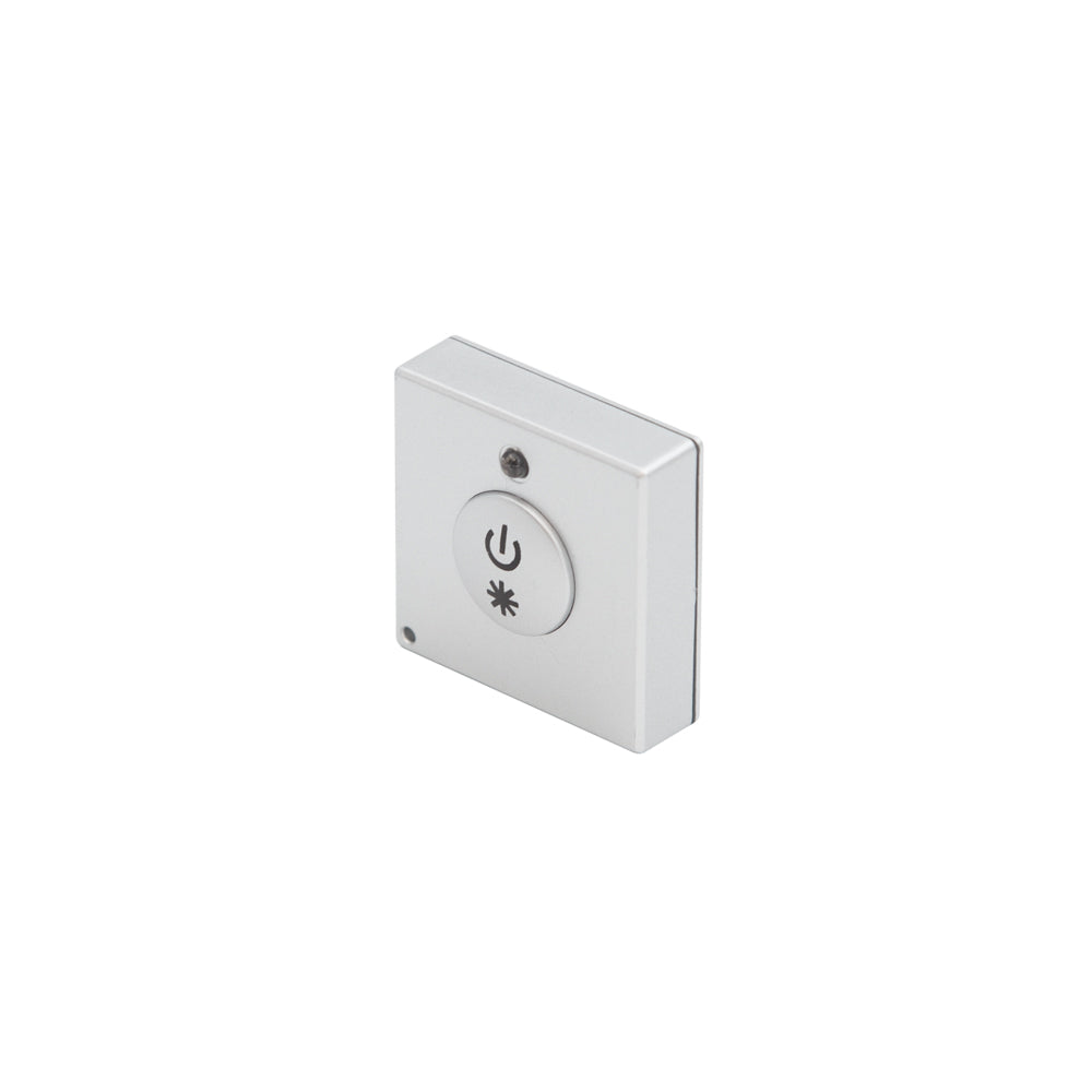 Halcyon RF DIMMER WIRELESS MINI BUTTON SQUARE - SILVER — Scott Electrical