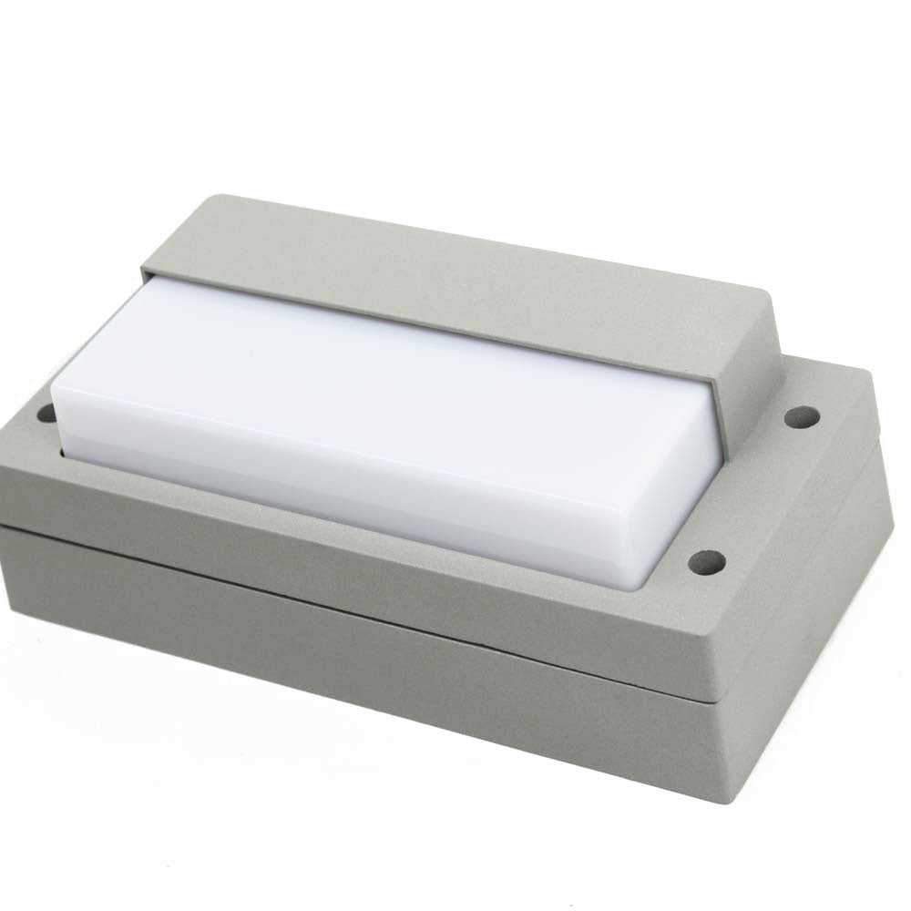 PROLUX LIGHT OUTDOOR WALL 12W ALU & PC SILVER IP54 3K 264X135X90 ...