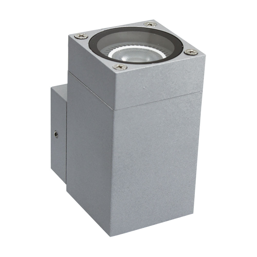 PROLUX LIGHT OUTDOOR WALL GU10 ALUMINIUM SILVER IP54 65X65X90 — Scott ...