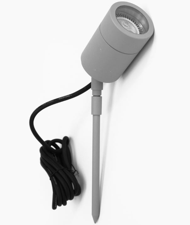 PROLUX LIGHT OUTDOOR GARDEN MR16 SPOT SILVER IP65 65X104 — Scott Electrical