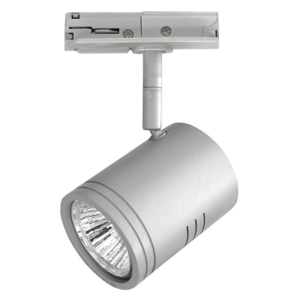 PROLUX LIGHT TRACK SPOT 240V GU10 LAMP DIMMABLE SILVER 78L X 60DIA ...