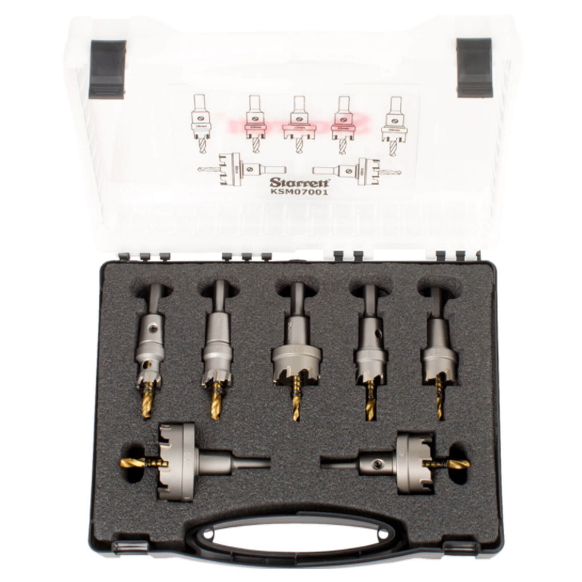 Starrett TCT Sheet Metal Kit 16,20,22,25,32,40,51mm — Scott Electrical