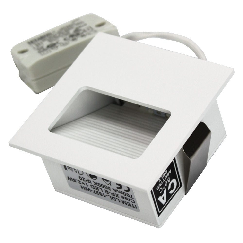 PROLUX LIGHT STAIR LIGHT 12V 2.5W NON DIM WHITE 3K 76 X 76 X 45D ...