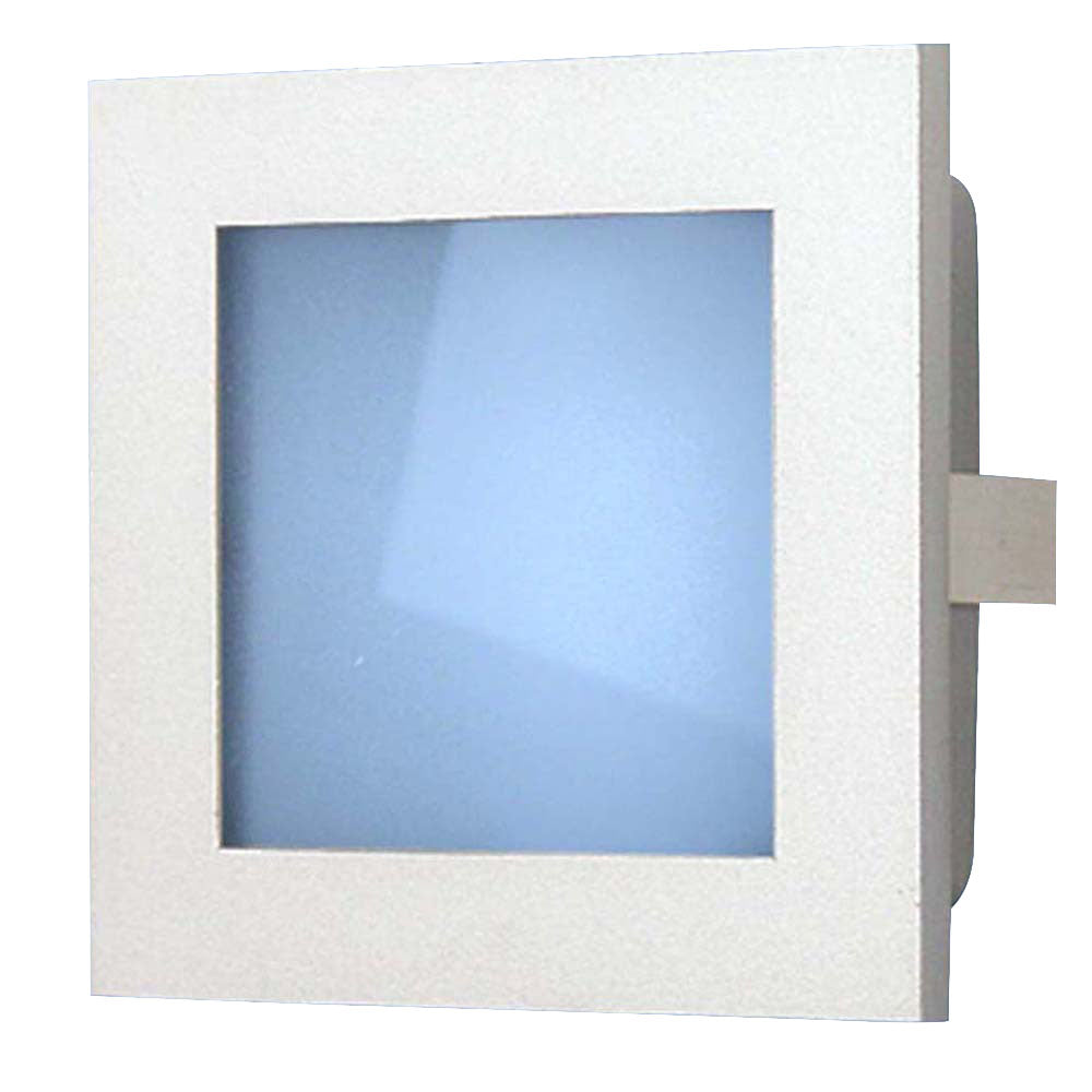 PROLUX LIGHT STAIR LIGHT 1.2W NON DIM WHITE/BLUE LED 3K 90X90X 37D ...