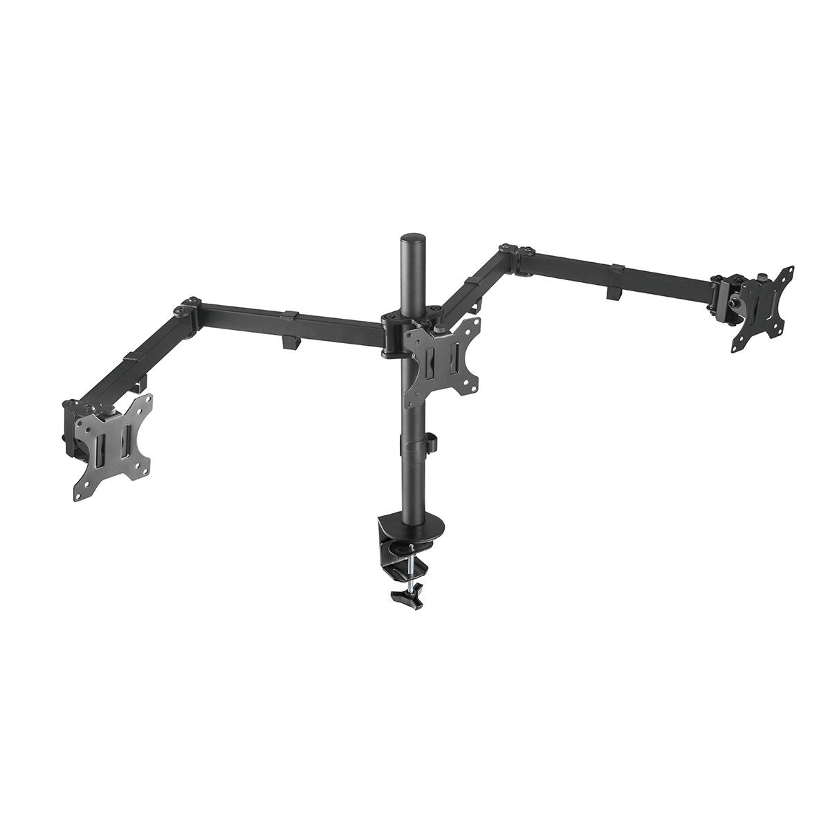 CDL Brateck 13"-27" Triple Monitor Economy Desk Mount Bracket Matte Bl ...