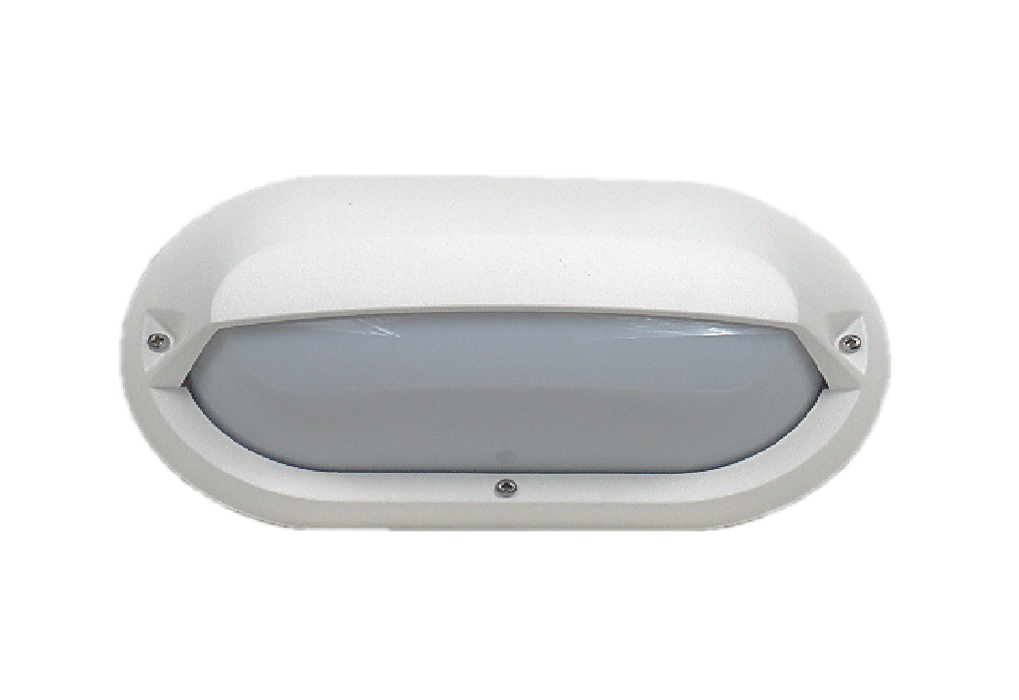 Superlux Bulkhead LED 10W 3000K Oval Eyelid Polycarbonate White IP55 ...