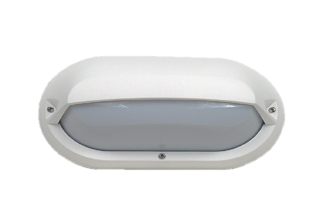 Superlux Bulkhead LED 10W 3000K Oval Eyelid Polycarbonate White IP55 ...