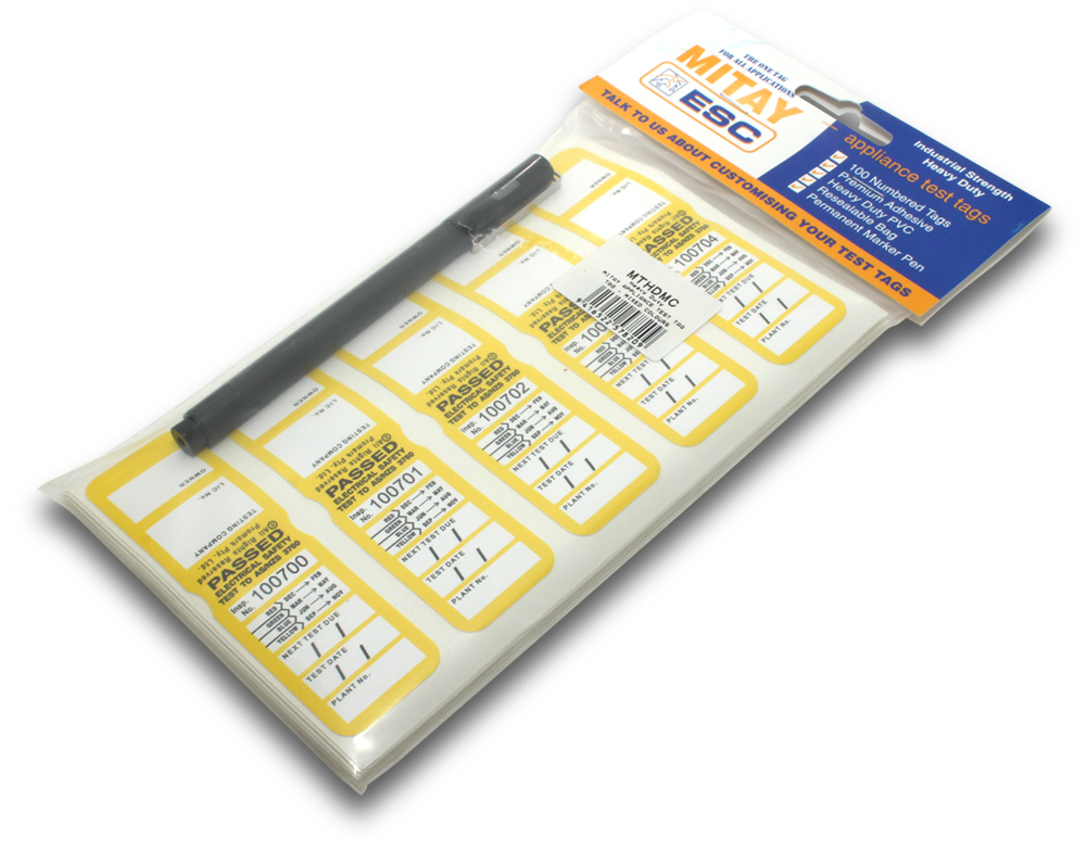 Elecsupp Mitay Test tags heavy duty 4 colours — Scott Electrical