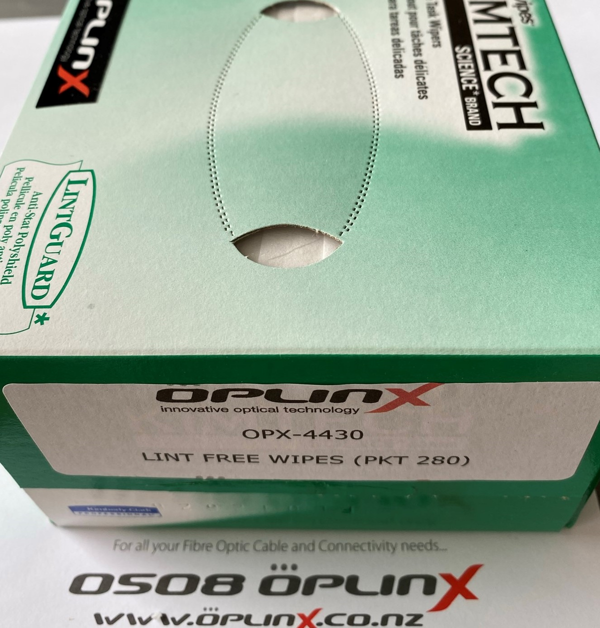 Oplinx OPX Lint Free Wipes (Pkt 280) — Scott Electrical