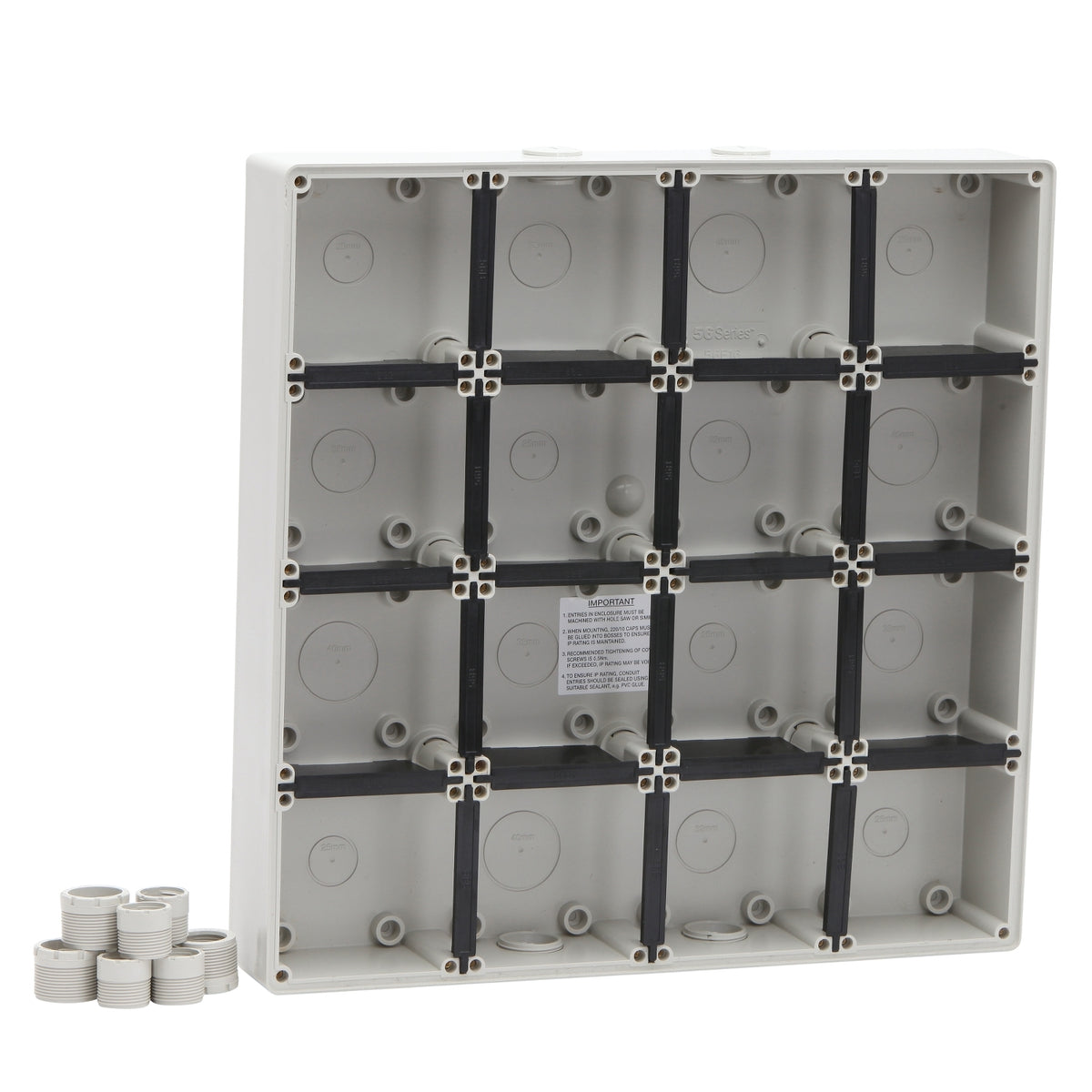 Pdl Enclosure, 16-Gang, 4x32mm 4x40mm Conduit Entry, Grey — Scott ...
