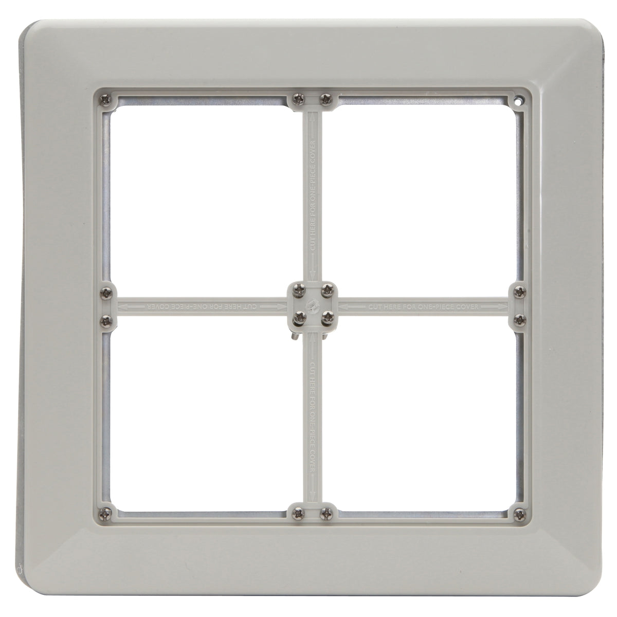 Pdl Flush Surround 4-Gang, 2 x 2 Configuration, Grey — Scott Electrical
