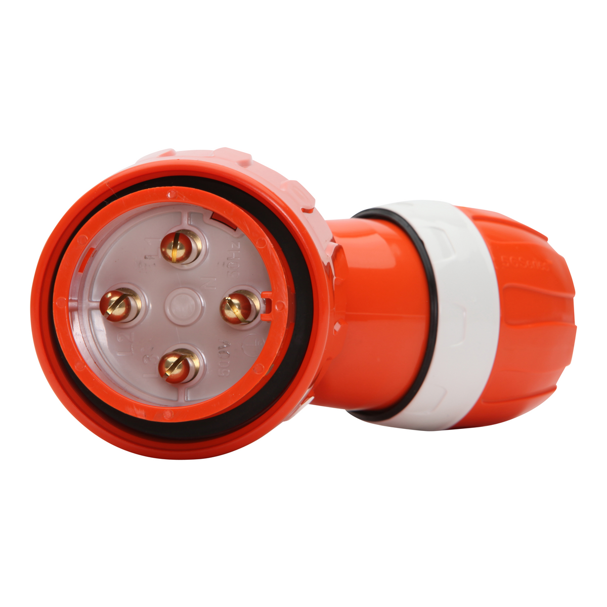 56 Series Plug 32A 4pin Angled Valox Orange — Scott Electrical