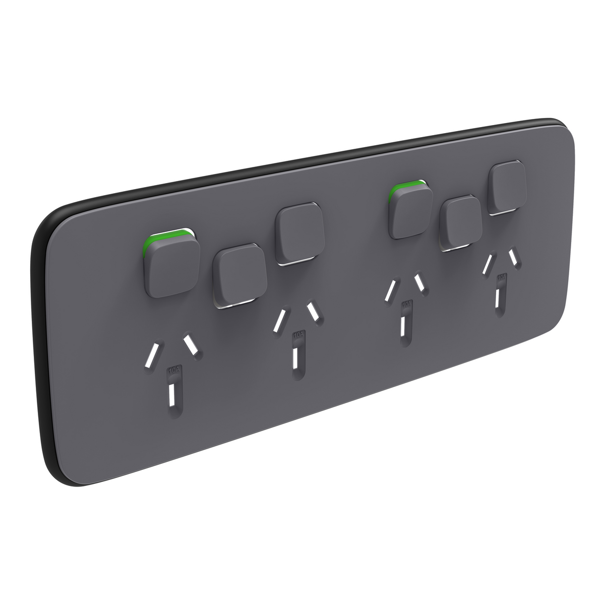 Skin Socket SwHorizQuad 2ExSw 10A250V AG — Scott Electrical
