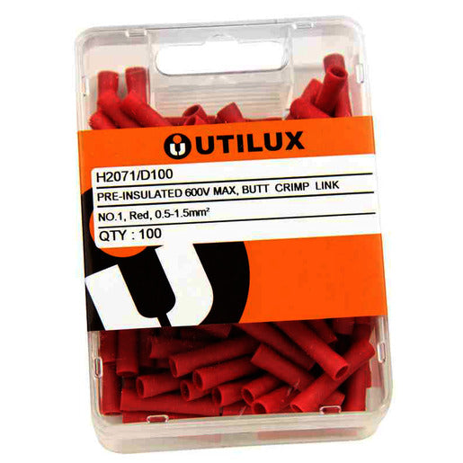 Utilux 100PKT PRE-INSULATED LINK RD 0.5-1.5MM 24.2MM LNG — Scott Electrical