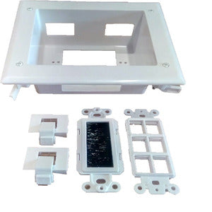 Zephyr Recessed Data Power Box c/w modules — Scott Electrical