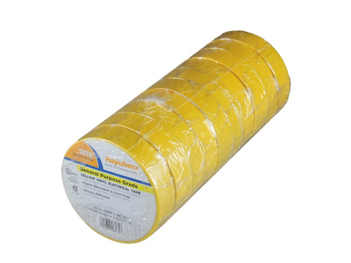 Raychem General Purpose PVC Electrical Tape 19mm x 20m Yellow — Scott ...