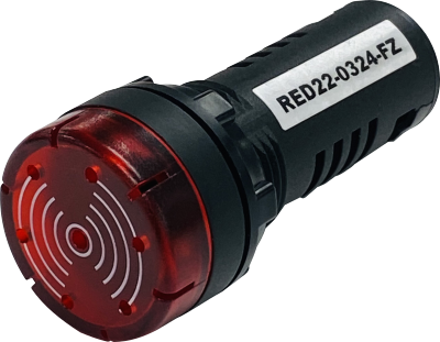 EIC Denker 22mm Flashing Buzzer Red, 24VAC/DC LED, Screw Terminals IP6 ...