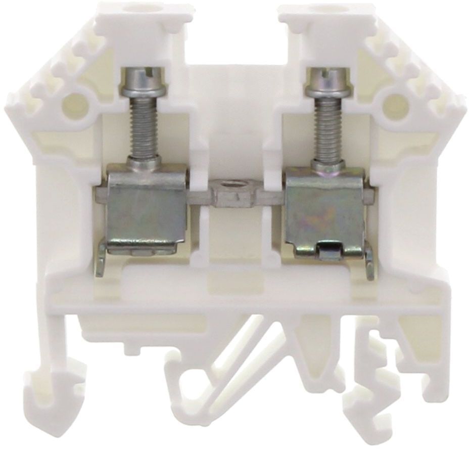 Conta-Clip Single Level 4mm Terminal Block (White) — Scott Electrical