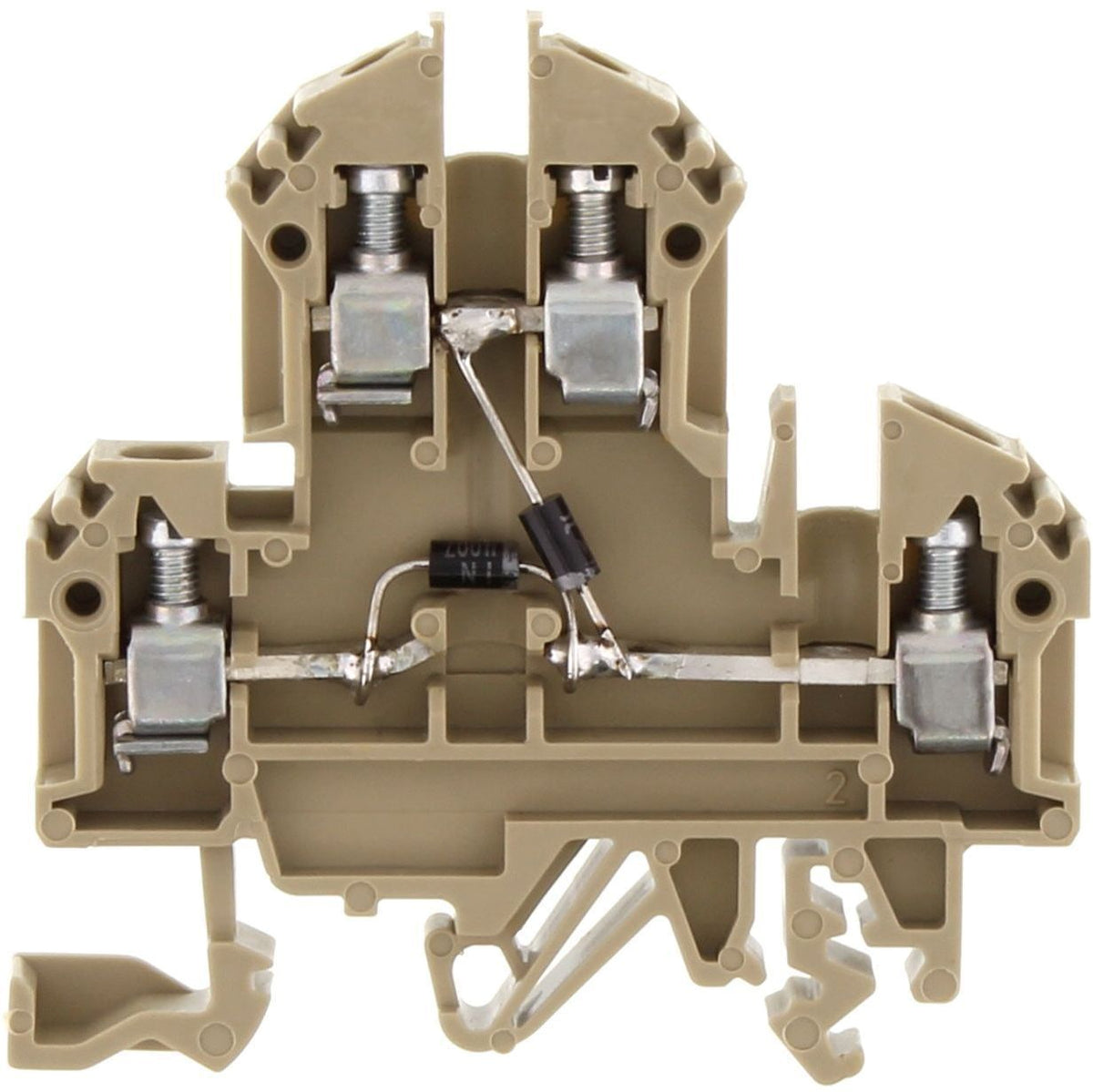 Conta-Clip Dual Level 4mm Terminal Block with two Diodes — Scott Electrical