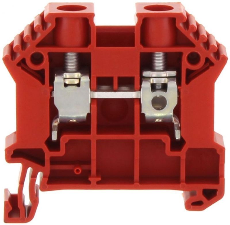 Conta-Clip Single Level 10mm Terminal Block - Red — Scott Electrical