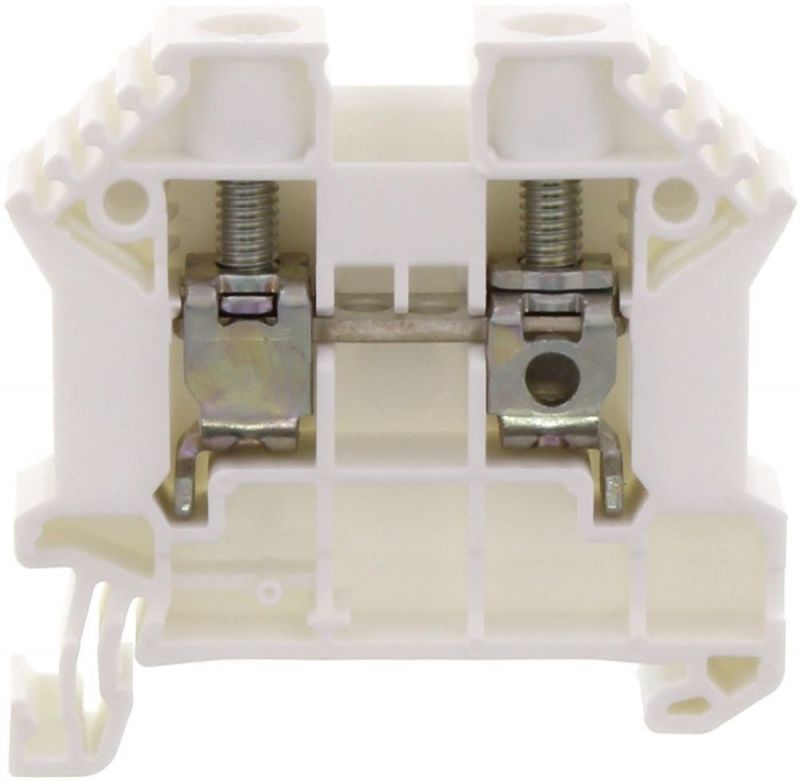 Conta-Clip Single Level 10mm Terminal Block - White — Scott Electrical