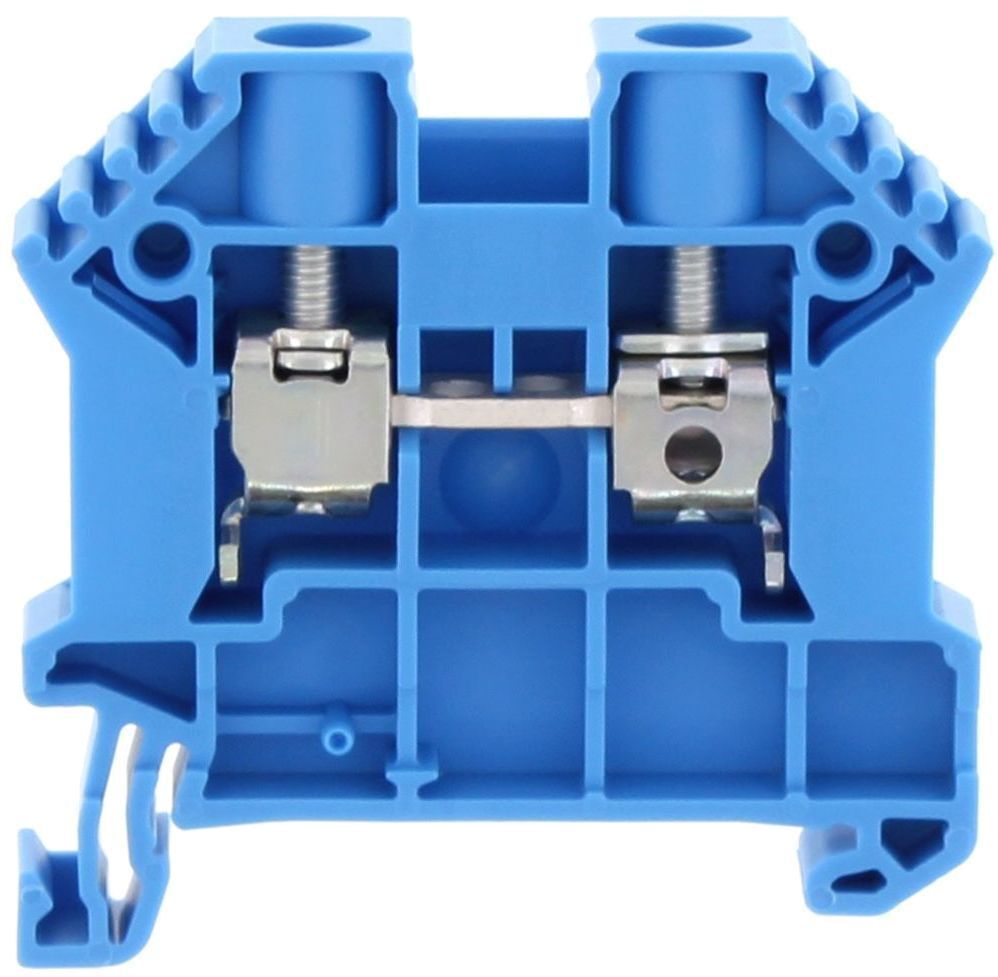 Conta-Clip Single Level 6mm Terminal Block - Blue — Scott Electrical