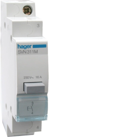 Hager Latching 1NO/Nc Pushbutton — Scott Electrical