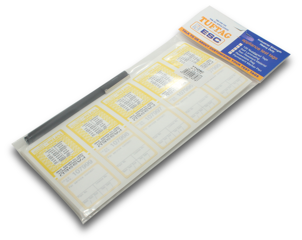 Elecsupp Tuftag Test tags heavy duty 4 colour — Scott Electrical