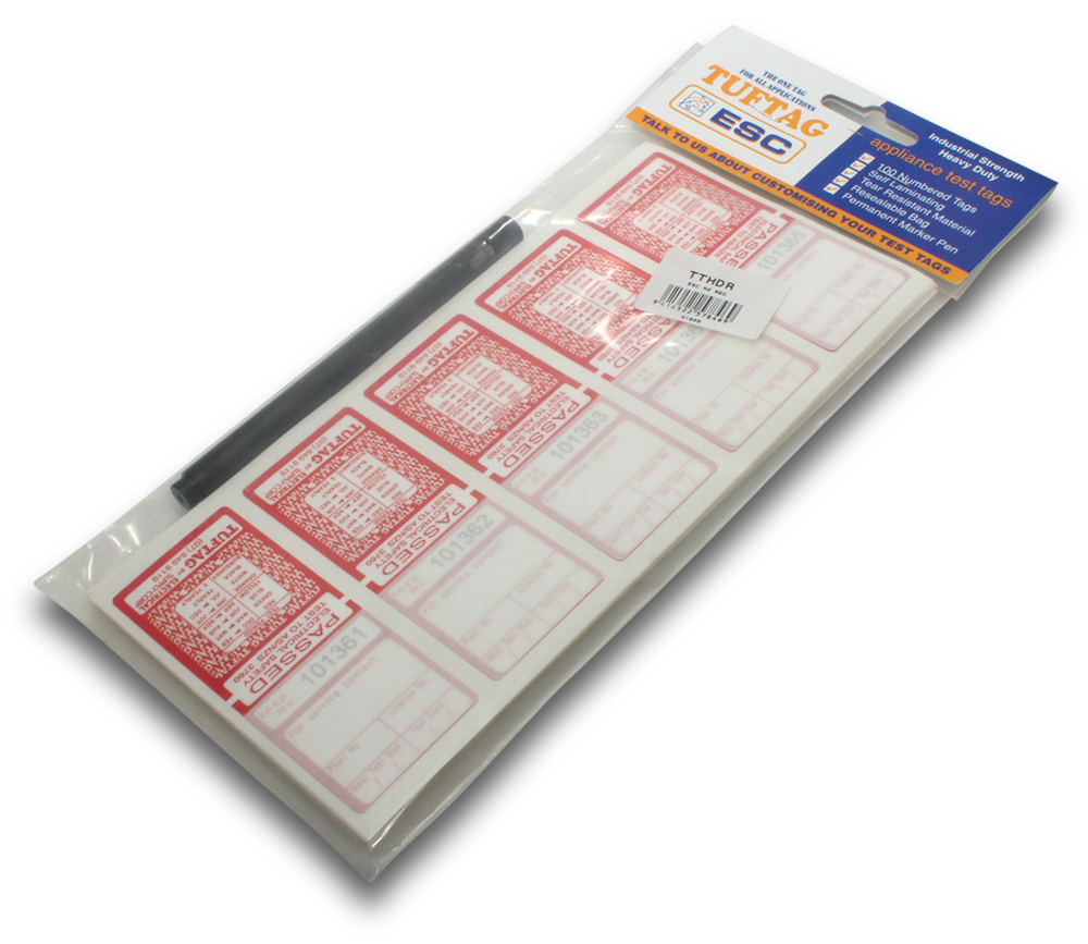 Elecsupp Tuftag Test tags heavy duty Red — Scott Electrical